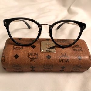 MCM | Accessories | Mcm Black Plastic With Gold Metal Ophthalmic Frame ...